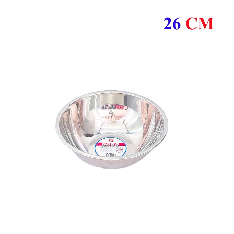 อ่างผสมอาหารสแตนเลส 26-38 CM GOGO | Shopee Thailand