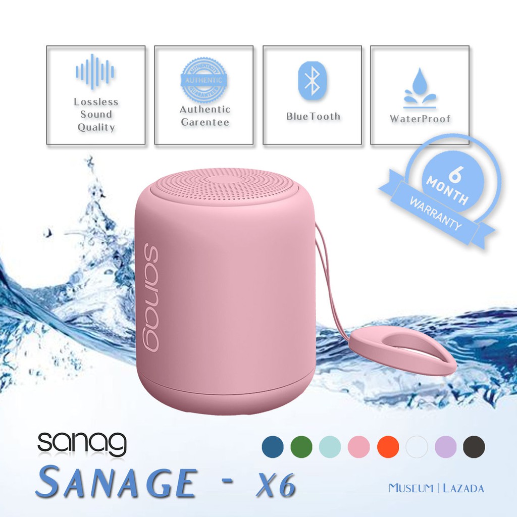 Sanag X6 ลำโพงบลูทูธ Wirless Bluetooth Speaker 5.0 ไร้สายแบบพกพากันน้ำ รองรับการเล่นการ์ดSD/TF ...