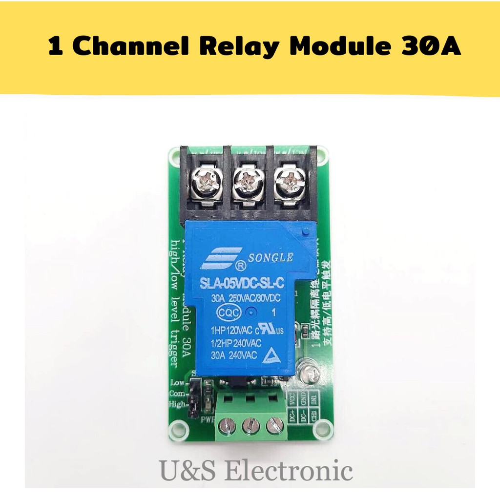 บอร์ดรีเลย์แบบ 1 ช่อง 30A Relay Module 30A 1 Channel | Shopee Thailand