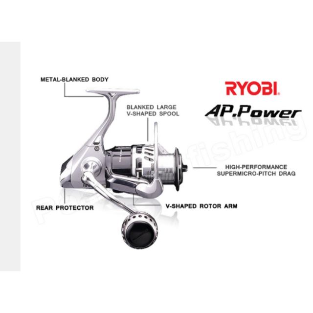 รอก เรียวบิ RYOBI.AP.POWER ap6000-10000รุ่นแรกเงินดำ | Shopee Thailand