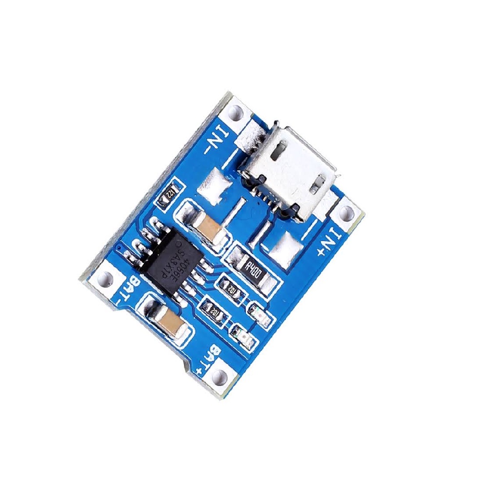 โมดูลชาร์จแบต 3.7v TP4056 1A lithium battery charging board micro usb ...