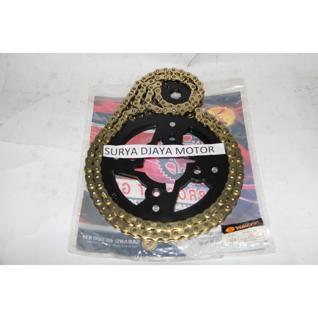 ชุดเกียร์เกียร์ชุดขับเคลื่อน Chainkit CB150R CB 150R Yuzaka Gold Chain | Shopee Thailand