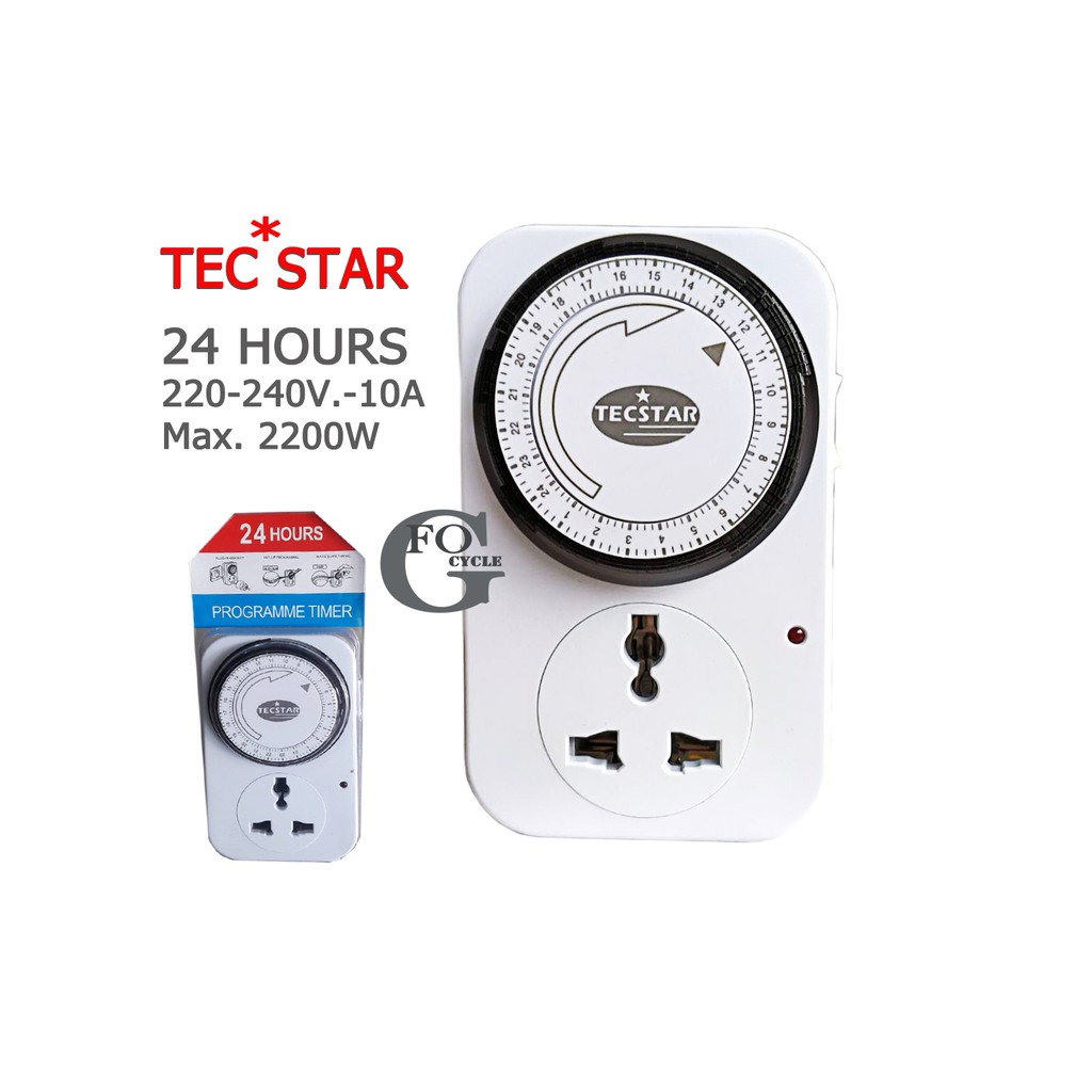 TIMER SWITCH TEC STAR ปลั๊กไฟตั้งเวลาเปิดปิด | Shopee Thailand