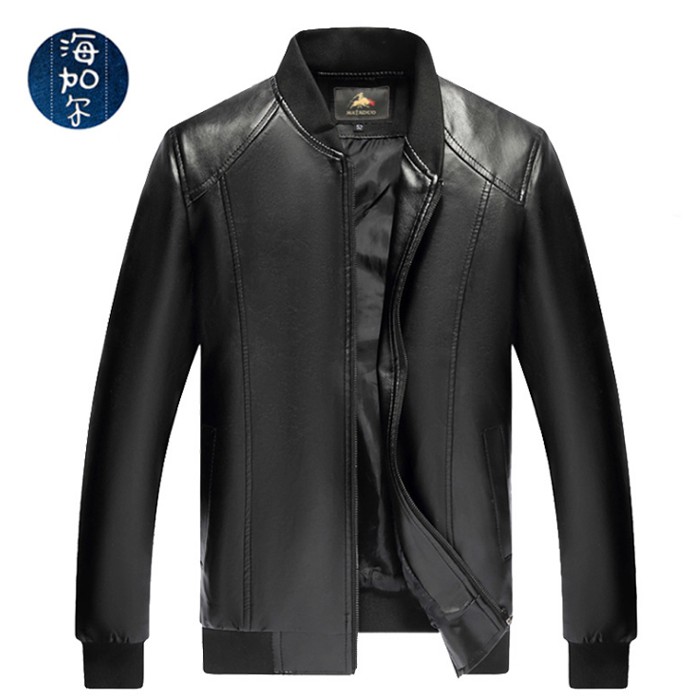เสื้อแจ็คเก็ตหนังคุณภาพดี Super Leather Jackets (สีดำ) | Shopee Thailand