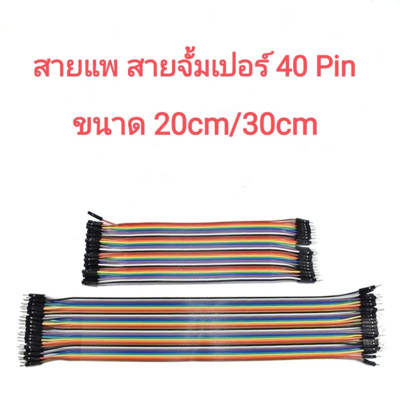 SAMSound สายไฟ สายแพ สายจั้มเปอร์ 40 PIN 20cm/30cm ทดลอง อิเล็กทรอนิกส์ ...