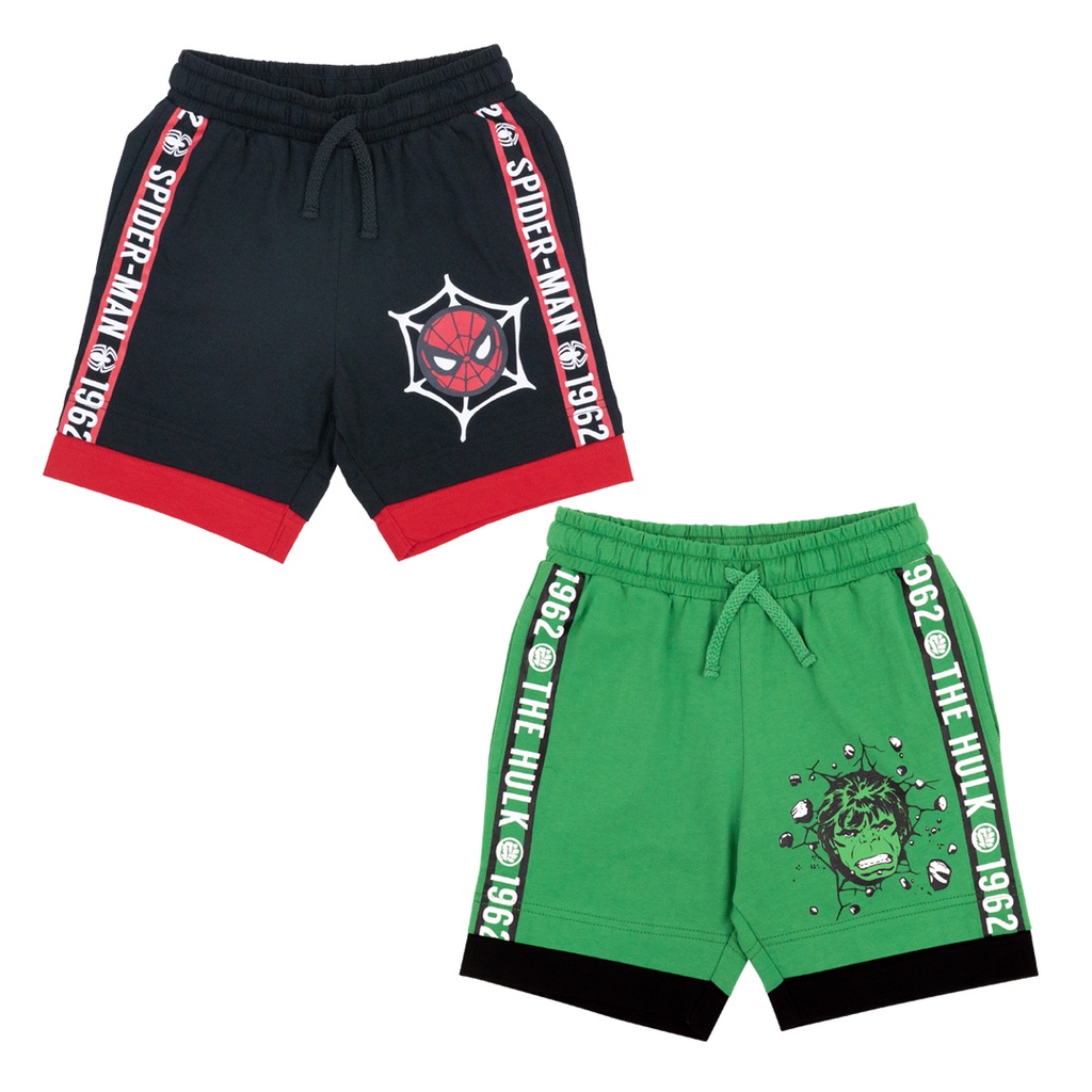 Marvel Boy Spider-Man Hulk Shorts - กางเกงขาสั้นเด็กผู้ชายลายมาร์เวล ...