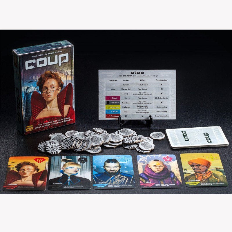 Coup Board Game (ภาษาอังกฤษ) - บอร์ดเกม เกมโค่นอำนาจ | Shopee Thailand