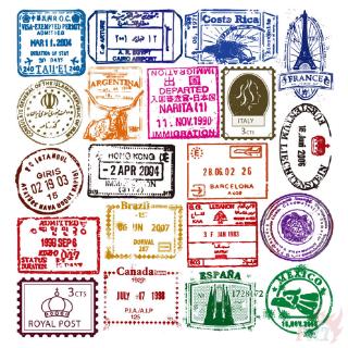 Retro Vintage Stamps Series 01 Transparent สติ๊กเกอร์ 50Pcs/Set DIY ...