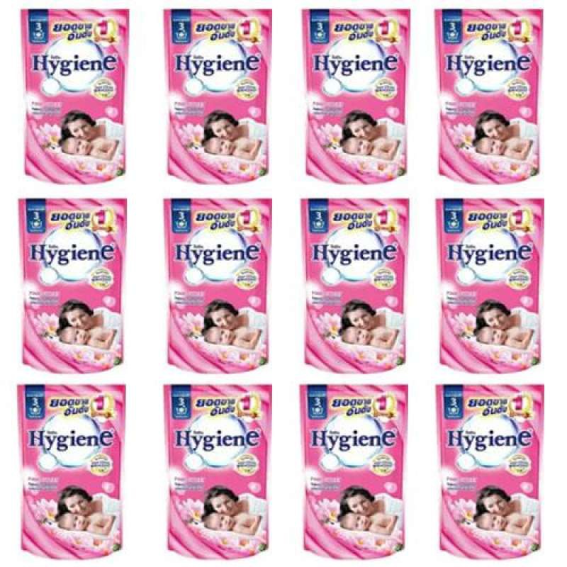 ไฮยีน(Hygeian) น้ำยาปรับผ้านุ่ม สีชมพู ขนาด 600 มล. (แพ็ค 12 ถุง ...