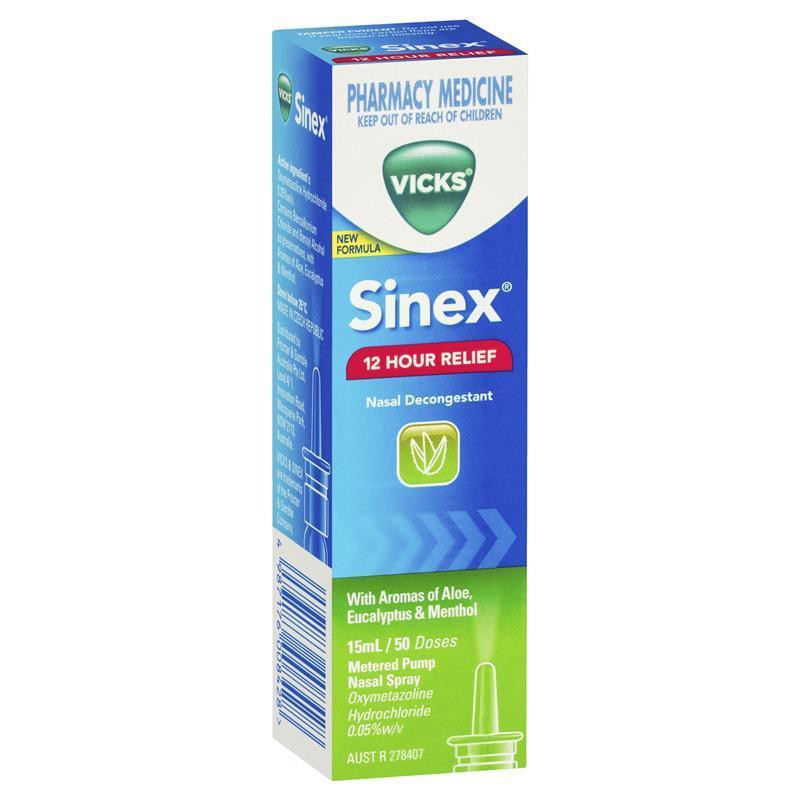 Vicks Sinex Aloe Nasal Spray 15mL | Shopee Thailand