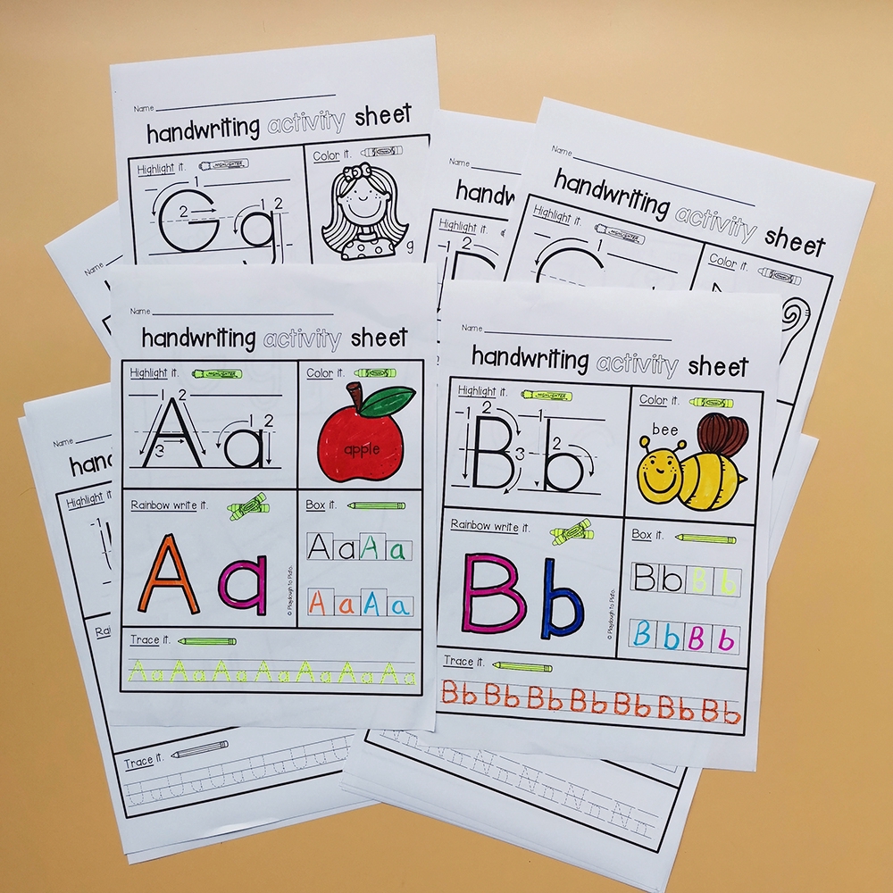 26 Letters A-to-Z Writing & Coloring Practice Book Game Book Preschool ...