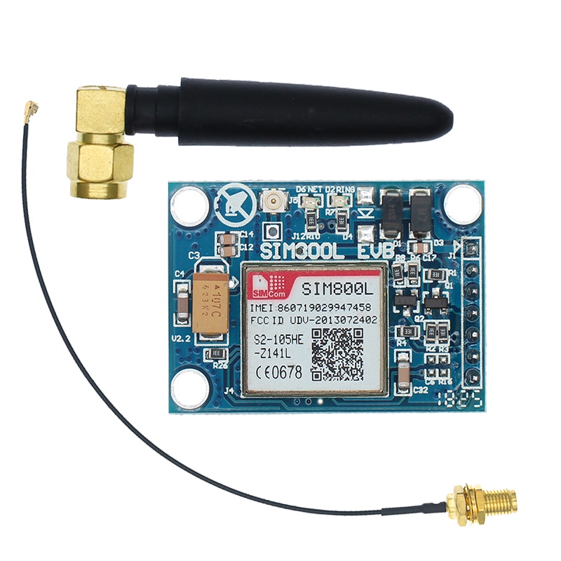 โมดูลไมโครซิมการ์ด SIM800L GPRS GSM Quad-band TTL Serial Port สําหรับ ...