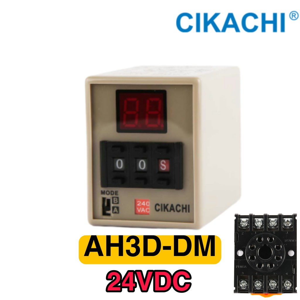 CIKACHI AH3D-DM 220V 24VDC 380V Timer ไทม์เมอร์ | Shopee Thailand