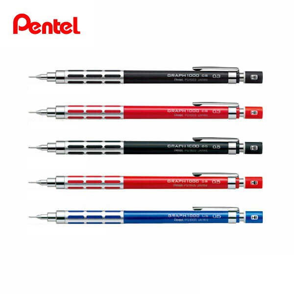 [ส่งจากญี่ปุ่น] Pentel Graph 1000 Cs 0.3 0.5 มม.ดินสอกด 5 แบบ Pg 1005 ...