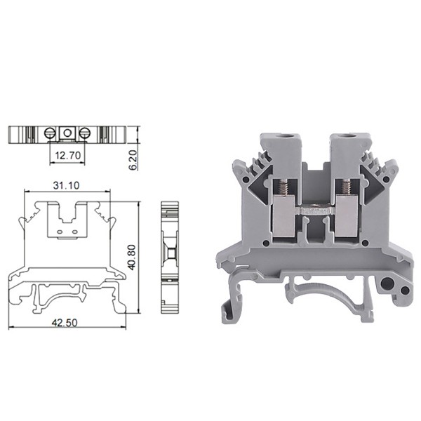 เทอร์มินอล UK2.5B UK6N TBU-2.5N TBU-4N TBU-6N TBU-10N เทอร์มินอลกราวด์ ...