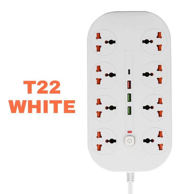 ปลั๊ก UK T22 T21 T17 3000W 6/8 พอร์ต 20W PD QC3.0 USB ชาร์จเร็ว ...