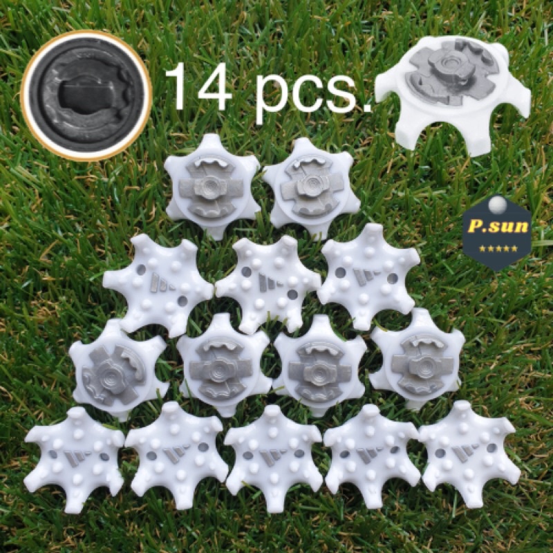 ปุ่มรองเท้ากอล์ฟ 14 pcs. Spikes golf shoes type Pins performance insert ...
