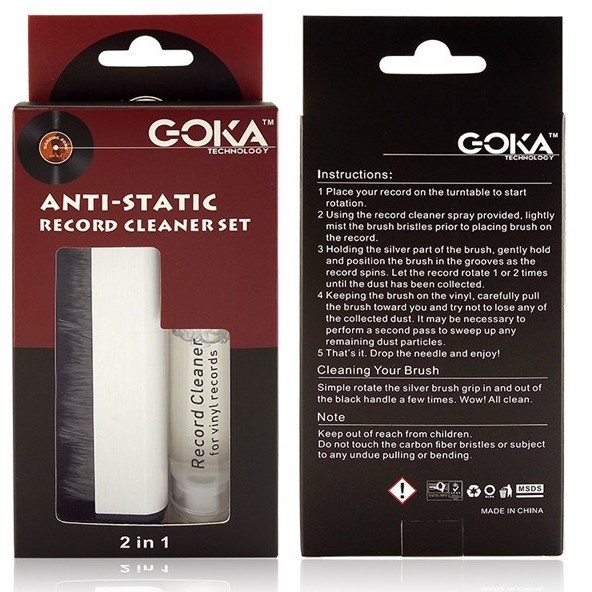 Goka Anti-static record cleaner set ชุดทำความสะอาดแผ่นเสียง แปรงปัด ...