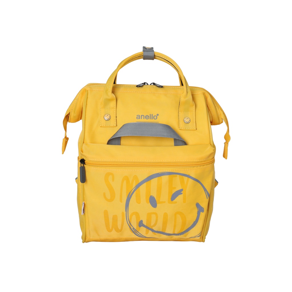 แบบใหม่ anello x SMILEY กระเป๋าเป้แฟชั่น ผ้ากันน้ำ ใส่ของได้เยอะ ใส่ได้ ...
