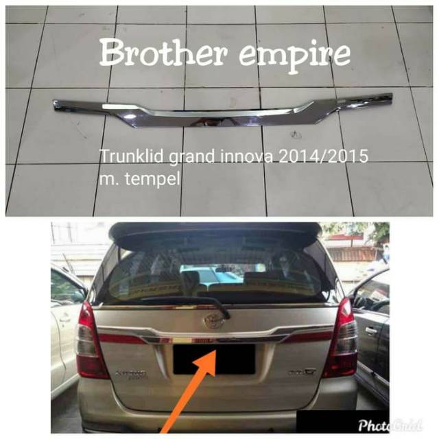 ฝาท ้ ายรถ Trunklid grand innova 2014/2015 รุ ่ นนอกเรือ | Shopee Thailand