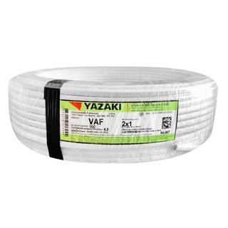 VAF power cable ELECTRIC WIRE VAF YAZAKI 2X1SQ.MM 100M WH Power cable Electrical work สายไฟ VAF ...