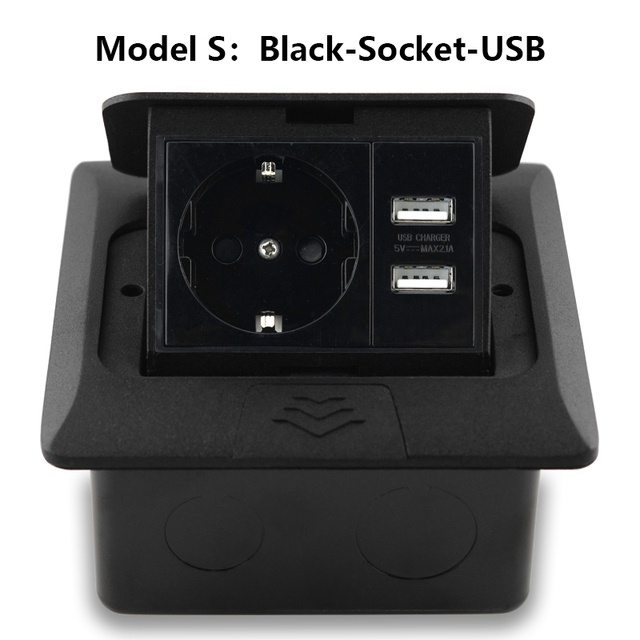 ☬Eu Floor Mounted Socket With USB Charging Port USB POP-UP Floor ...