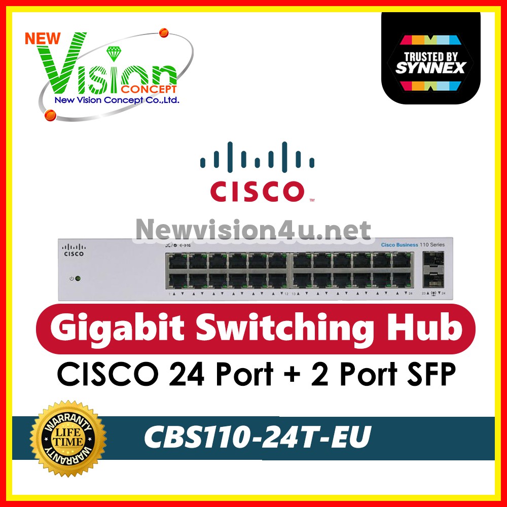 [ BEST SELLER ] Cisco Unmanaged Gigabit Switch 24 Port CBS110-24T-EU By ...