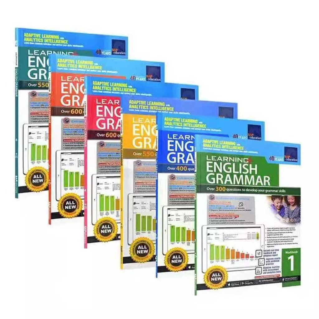Learning English Grammar Workbook Set (6 books) SAP education | Shopee ...