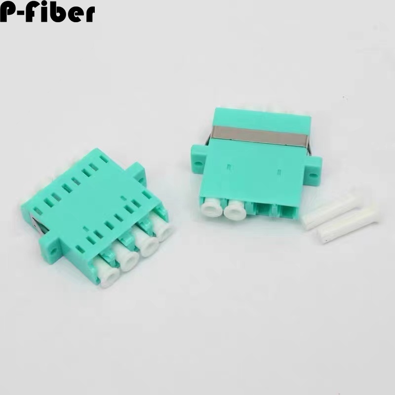 10pcs LC Quad adapter optical fiber flange coupler SM MM OM1 OM2 OM3 ...