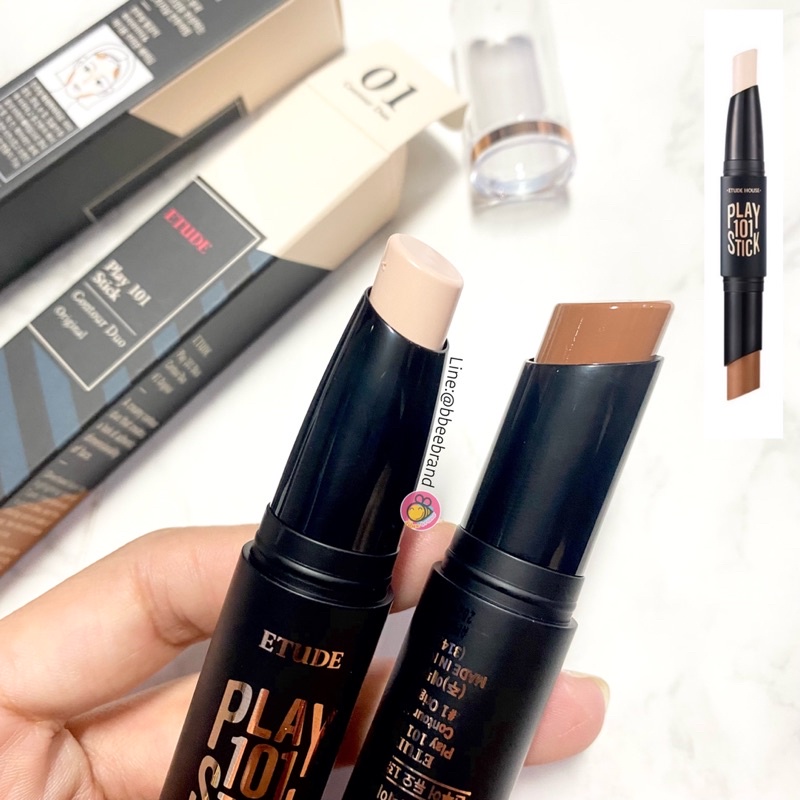 (แท้) Etude House Play 101 Stick Contour Duo ไฮไลต์+คอนทัวร์แบบแท่ง ...
