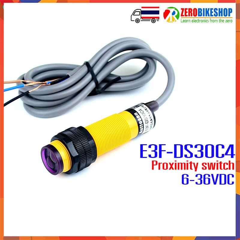 E3F-DS30C4 เซนเซอร์ตรวจจับวัตถุ ด้วยแสงอินฟาเรด NPN NO 3 line 6-36VDC Proximity switch 1 ชิ้น by ...