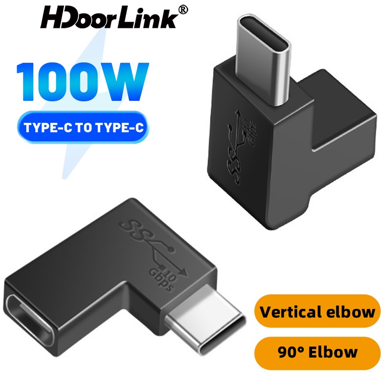 Hdoorlink อะแดปเตอร์แปลง USB 3.1 ตัวเมีย เป็นตัวผู้ Type C 10 Gbps ชาร์จ USB C ซิงค์ข้อมูล ปลั๊ก ...