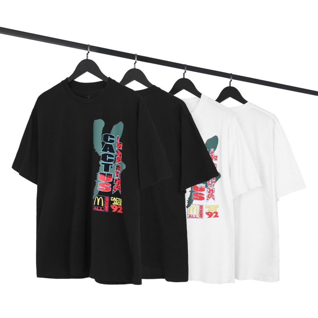 เสื้อยืดแขนสั้น พิมพ์ลาย Tris Scott McDonald's McDonald's ทรงหลวม ...