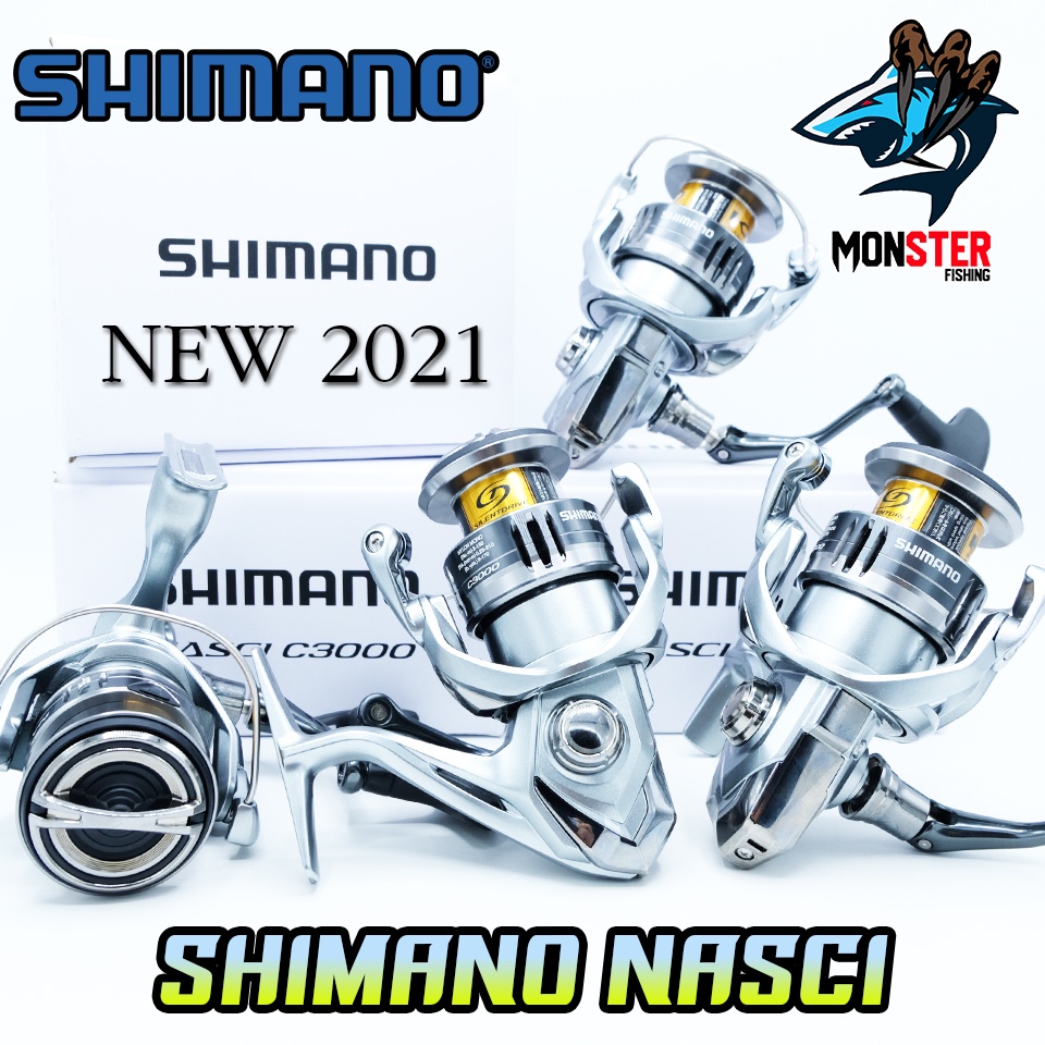 รอกตกปลา รอกสปินนิ่ง SHIMANO NASCI 2500/2500HG/C3000/C3000HG (รุ่นใหม่ ปี 2021) | Shopee Thailand