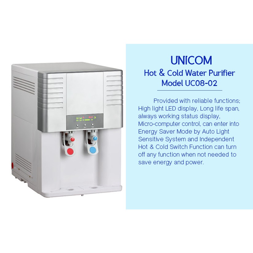 สินค้าพร้อมส่ง! เครื่องทำน้ำร้อน/เย็น ชนิดมีระบบกรองน้ำในตัว รุ่น UC08 ...