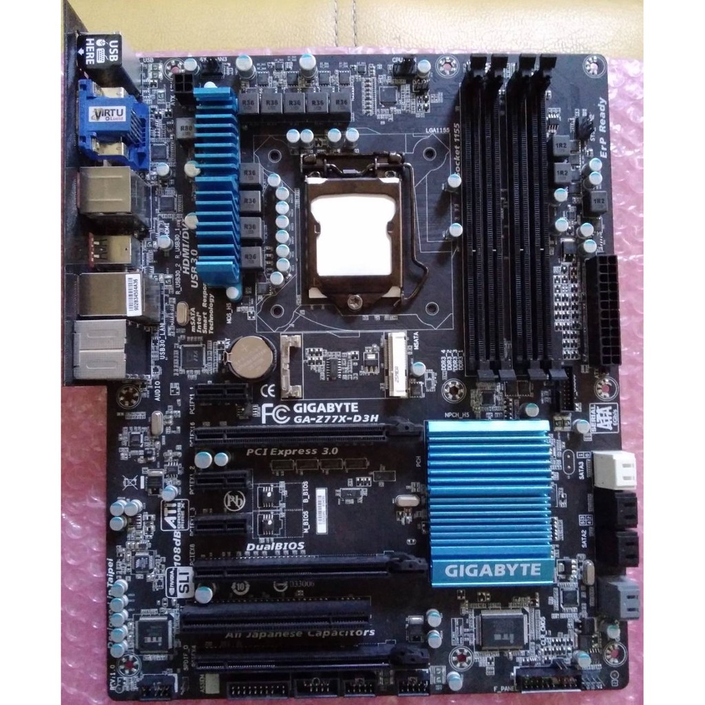 Mainboard ATX Socket 1155 Gigabyte Ga-Z77X-D3H เพทหลังตรงรุ่น สภาพ ...