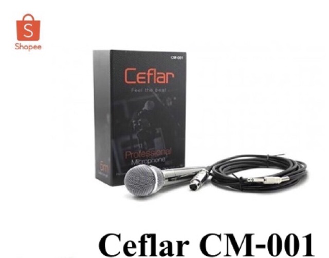 Ceflar Microphone ไมค์โครโฟน รุ่น CM-001 (สีดำ) / CEFLAR SMT11 ขาตั้งไมโครโฟน | Shopee Thailand