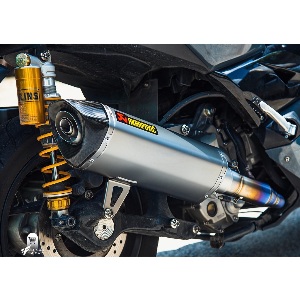 ท่อไอเสีย Akrapovic Slip on Titanium 1รู For Yamaha X-max 300 2020/2021 ...