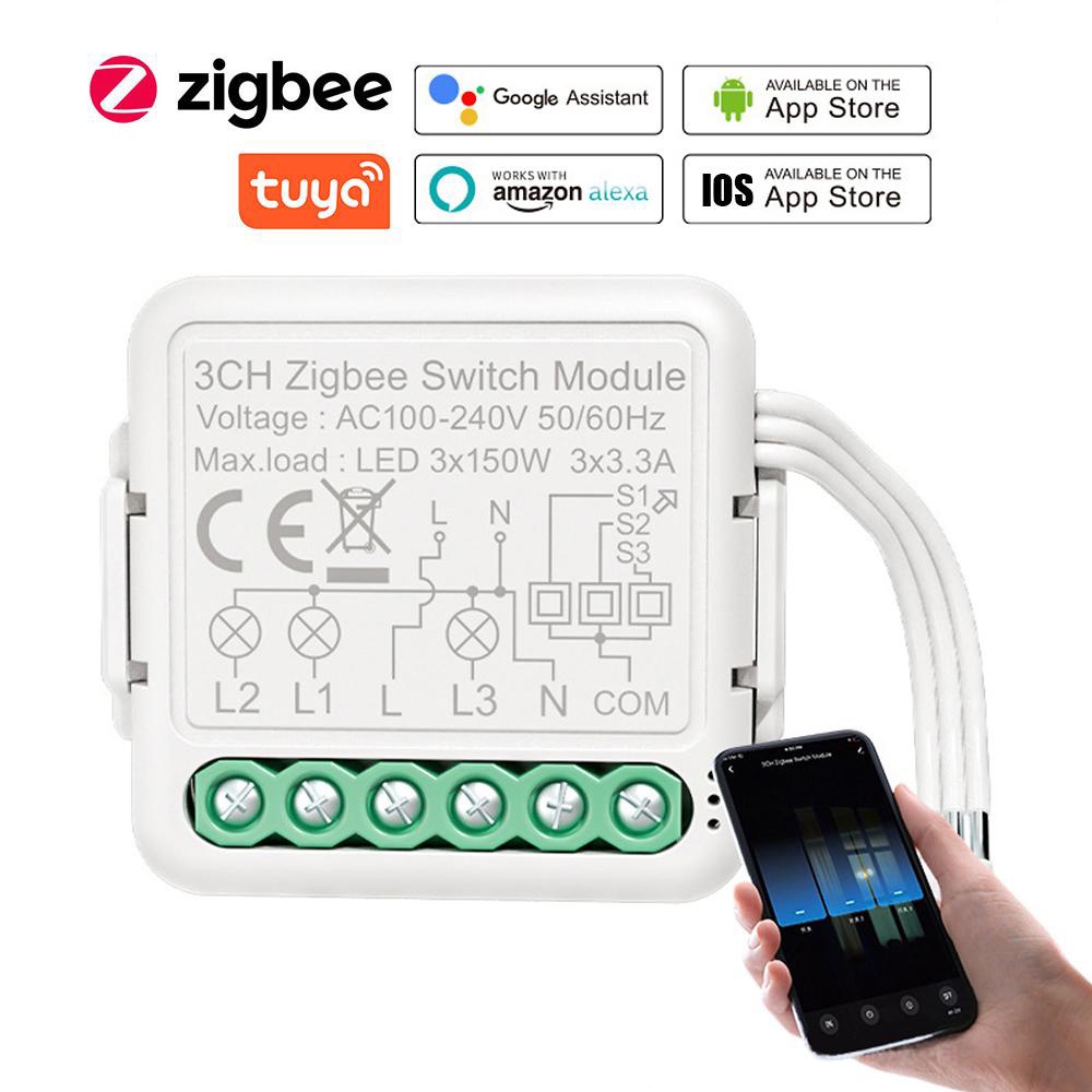 Tuya Smartlife Zigbee Wall Switch Module 1C/2C/3C with N Line โมดูล Zigbee สมาทสวิท ฝังหลังกำแพง ...