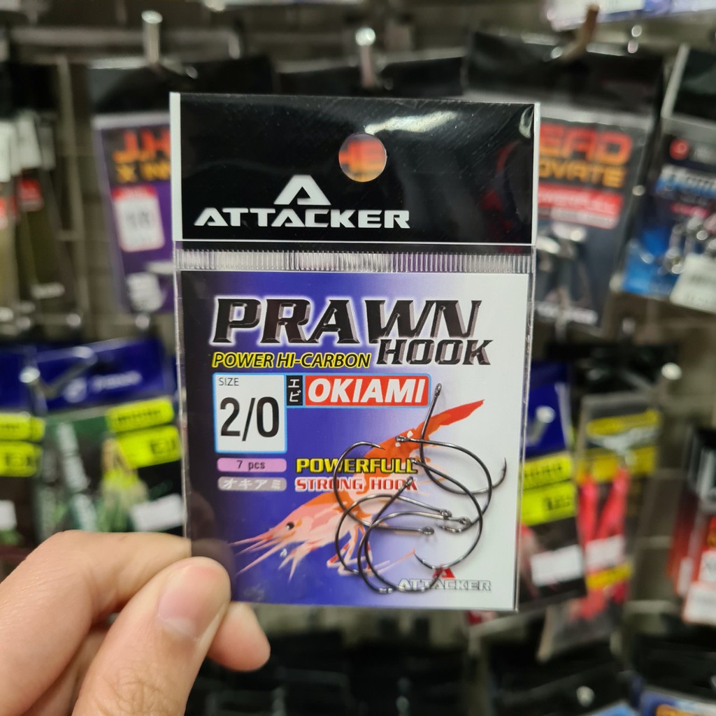 เบ็ดตกกุ้งแม่น้ำ ATTACKER รุ่น PRAWN HOOK #OKIAMI | Shopee Thailand