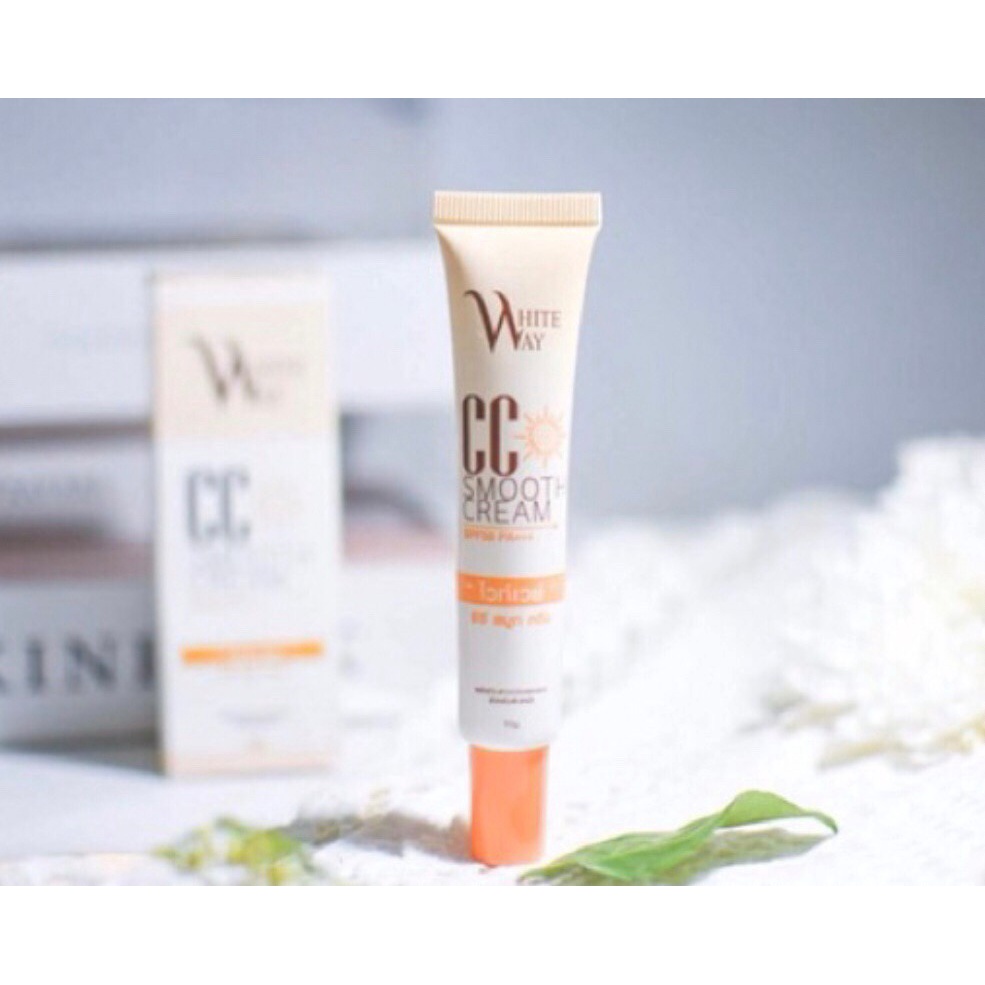 กันแดดไวท์เวย์ White Way CC Smooth Cream ไวท์เวย์ ซีซี สมูทครีม SPF50 ...