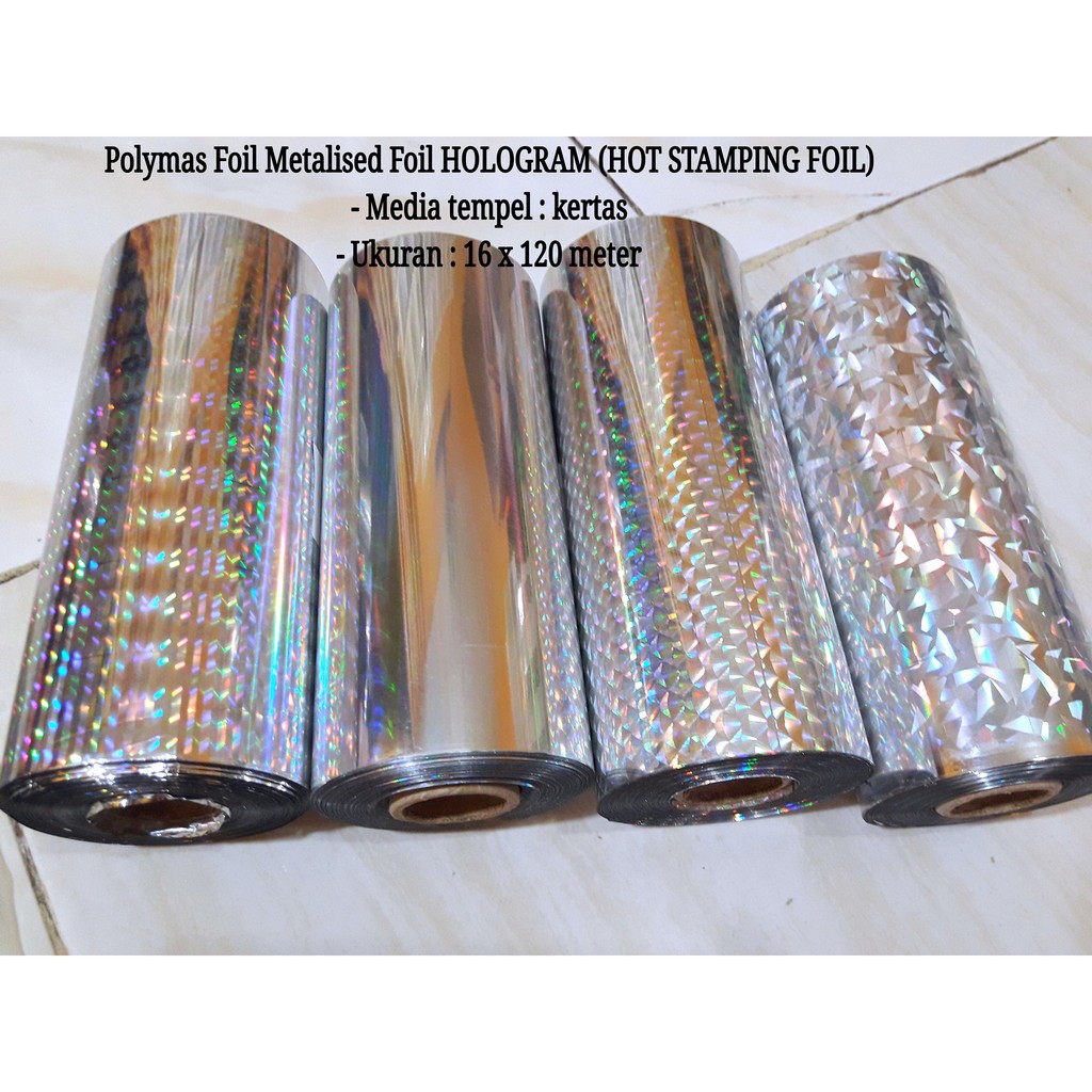 Polymas ฟอยล์ชุบโลหะฟอยล์ HOLOGRAM HOT STAMPING FOIL | Shopee Thailand