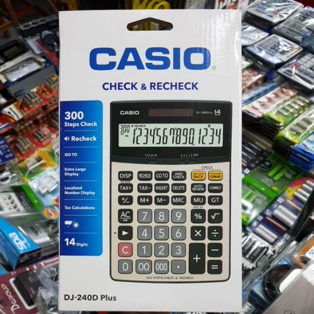 Casio DJ-240D PLUS เครื่องคิดเลขตั้งโต๊ะ 14หลัก ของแท้รับประกัน2ปีจากCMG | Shopee Thailand