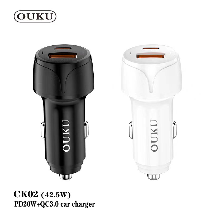 "NEW" OUKU CK02 ที่ชาร์จแบตในรถ ชาร์จเร็ว อะแดปเตอร์ชาร์จในรถ 1ช่อง usb ...