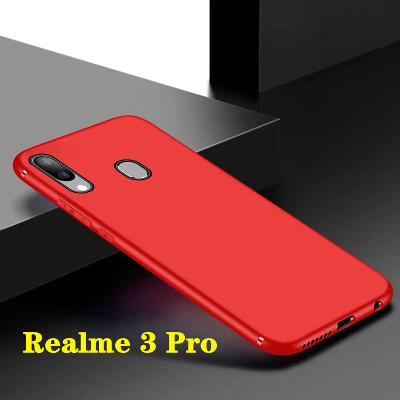 TPU CASE เคสเรียวมี Realme 3Pro เคสซิลิโคนนิ่ม สวยและบางมากสีดําสีแดง | Shopee Thailand