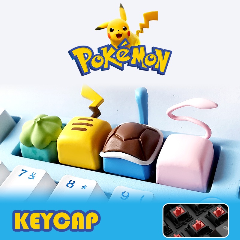 【KEYCAP】Pikachu ปุ่มกดคีย์บอร์ด พลาสติกเรซิ่น ลายปิกาจู โปเกม่อน R4 OEM ...