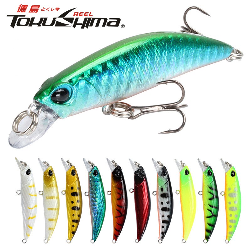 Tokushima 1Pcs 6.8cm/4g Fishing Lure 3D Eyes Lifelike Skin Slow Sinking Minnow Bass Swimbait ...