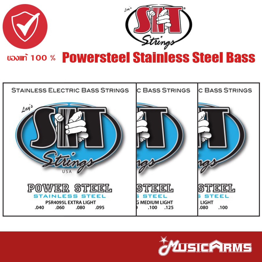 [ซื้อ3 ลด5%] [ของแท้USA] SIT Powersteel Stainless Steel Bass สายกีตาร์ ...