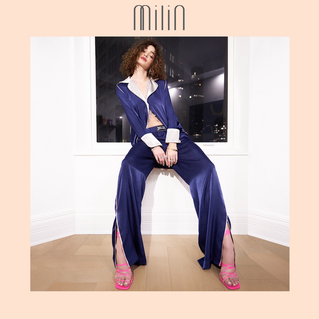 [MILIN] Flether Pants Boxing inspired long pants กางเกงขายาวแบบกางเกงมวย | Shopee Thailand