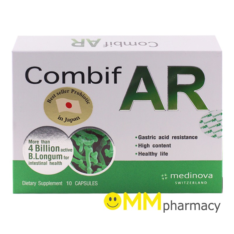 Combif AR Probiotics ผลิตภัณฑ์เสริมอาหาร โปรไบโอติกส์ 10 เเคปซูล/กล่อง ...